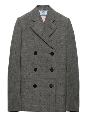 Prada Prince Of Wales Checked Blazer - Grey