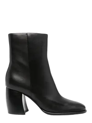 Michael Kors 75mm Leather Ankle Boots - Black