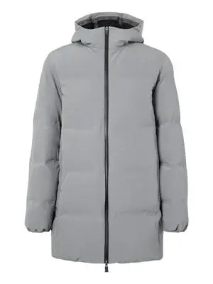 Herno Quilted Hooded Down Parka - Gray