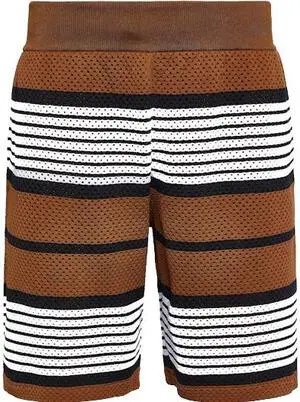 Burberry Striped Mesh Shorts - Brown