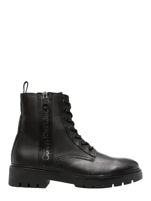 Calvin Klein Zip-up Combat Boots - Black