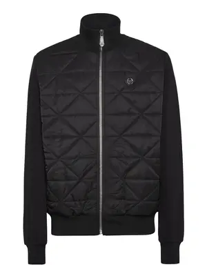 Philipp Plein Quilted Zip-up Jacket - Black