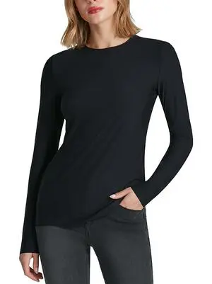 Commando Long Sleeve Crewneck Top - Black