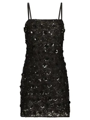 Dolce & Gabbana Sequined Mini Dress - Black