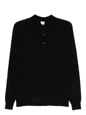 Aspesi Wool Polo Shirt - Black