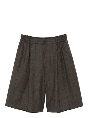 STEIN Check-pattern Shorts - Brown
