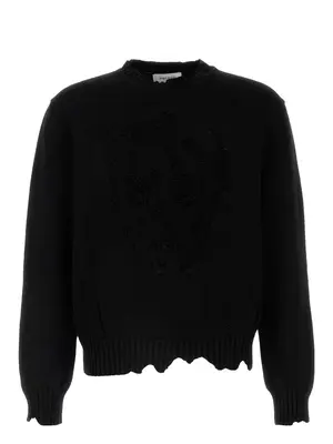 Alexander McQueen Distressed Skull Sweater - Black