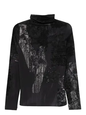 Y’s Abstract-print Top - Black