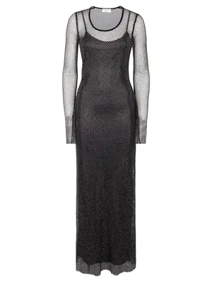 Sportmax Crystal Embellished Maxi Dress - Black
