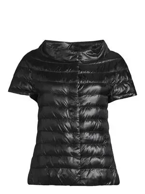 Herno Iconico Emilia Cap-sleeve Down Puffer Jacket Black