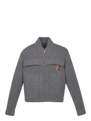 Mcm Wool & Recycled Cashmere Cardigan - Dark Grey