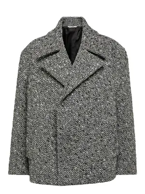Valentino Garavani Embellished Boucle Wool-blend Jacket - Grey