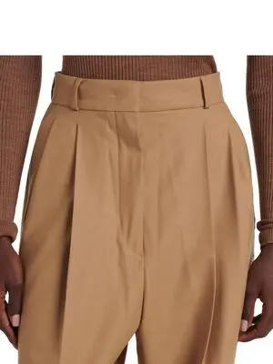 Sportmax Kiens12 Wide-leg Wool-blend Pants - Beige