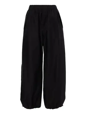 Wardrobe.NYC High-rise Wide-leg Cotton-blend Pants - Black