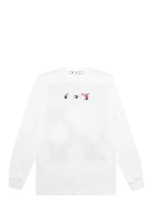 Off-White Acrylic Arrow Long-sleeve Tee - White