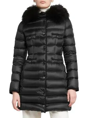 Moncler Hirma Long Puffer Jacket - Black