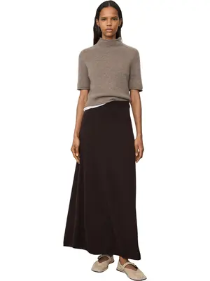 LISA YANG STORE Dolly Cashmere Maxi Skirt - Oak