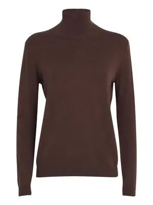 MAX MARA Silk-Wool Rollneck Sweater