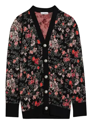 Rabanne Jacquard-knit Wool Cardigan - Black