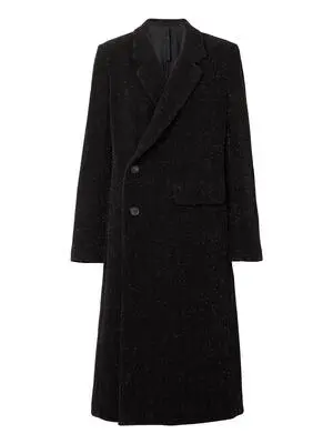 PETAR PETROV Metallic Ribbed Corduroy Coat - Black