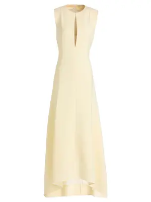 PETER DO Wool-blend Twill Maxi Dress - Cream