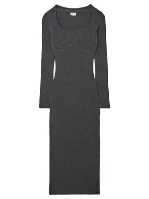 PATOU Patou Ribbed Wool-Blend Maxi Dress