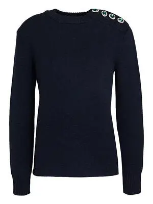 Rabanne Crystal-embellished Wool Sweater - Navy