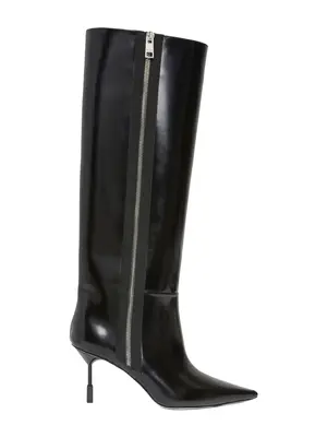 MSGM Pointed-toe Leather Boots - Black