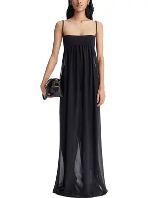 Jacquemus La Robe Peplo Maxi Dress - Black