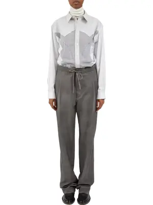 MAISON MARGIELA Drawstring Straight-leg Trousers - Grey