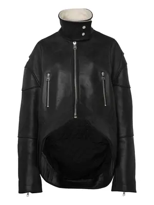 JW Anderson High-neck Leather Jacket - Black