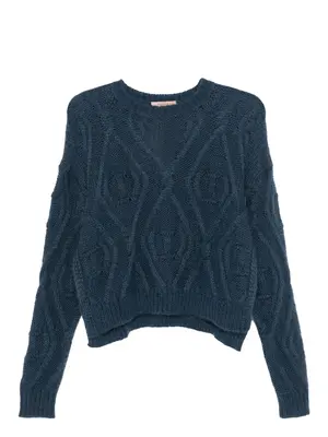 TWINSET Logo-embossed Sweater - Blue