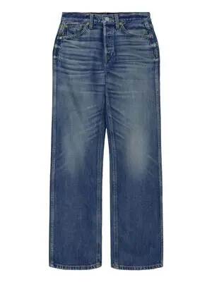 RE/DONE High-rise Straight Jeans - Blue