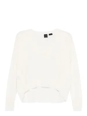 Pinko Contrasting-trim Sweater - White