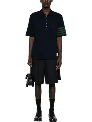 Thom Browne Piqué Polo Shirt - Blue