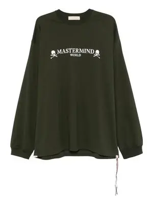 MASTERMIND WORLD Logo-print Long-sleeve T-shirt - Green