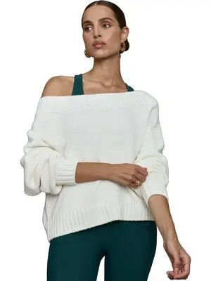 Carbon38 Slouchy Off-the-shoulder Sweater - Off White