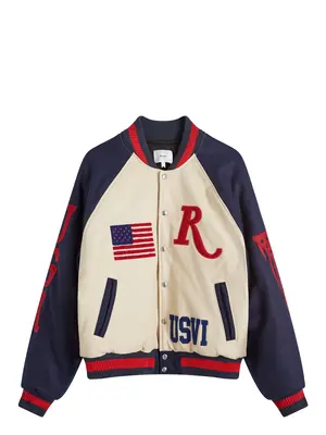 Rhude Rhude St. Croix Varsity Jacket Ivory/navy