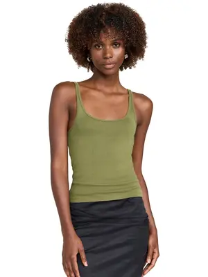ST. AGNI St. Agni Cotton Slim Scoop Tank Olive