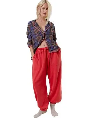 Free People FREE PEOPLE Relaxed Fit Joggers Silk Red