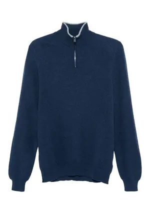 Fedeli Cashmere Pullover - Blue