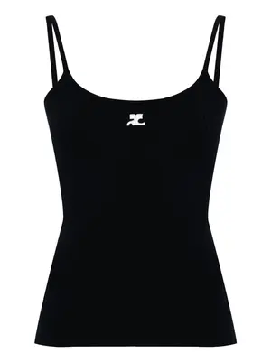 COURREGES Reedition Ribbed Tank Top - Blue