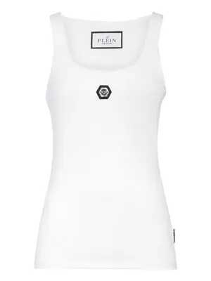 Philipp Plein Logo-appliqué Tank Top - White
