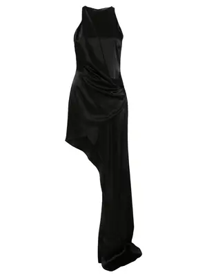 David Koma Draped Maxi Dress - Black