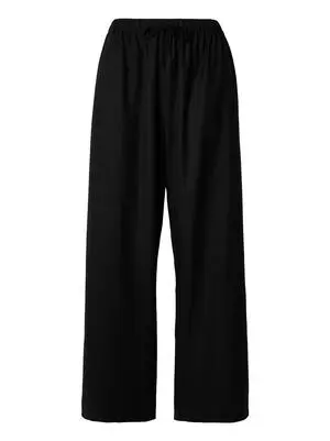 THE ROW Hubert Wool-twill Pants - Black