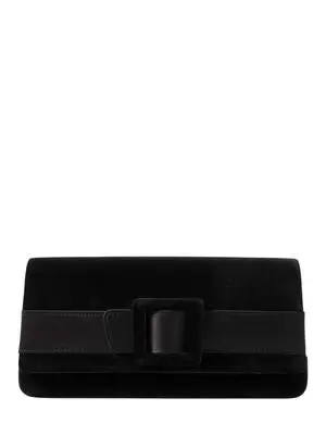 Manolo Blahnik Maygot Buckle-embellished Clutch - Black