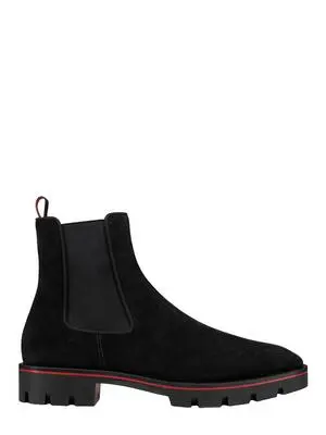 CHRISTIAN LOUBOUTIN Alpinosol Leather Ankle Booties - Black