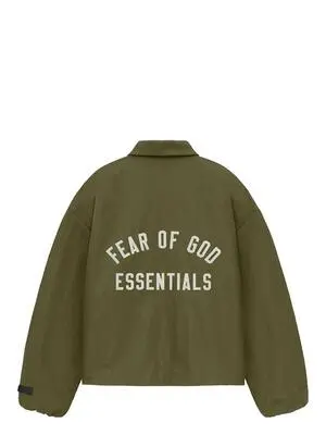 Fear Of God Essentials Textured Nylon Trucker Jacket - Military