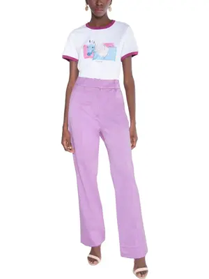 Isolda Cumaru Straight Trousers - Pink
