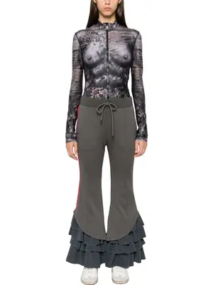 Facetasm Ruffled Track Pants - Grey